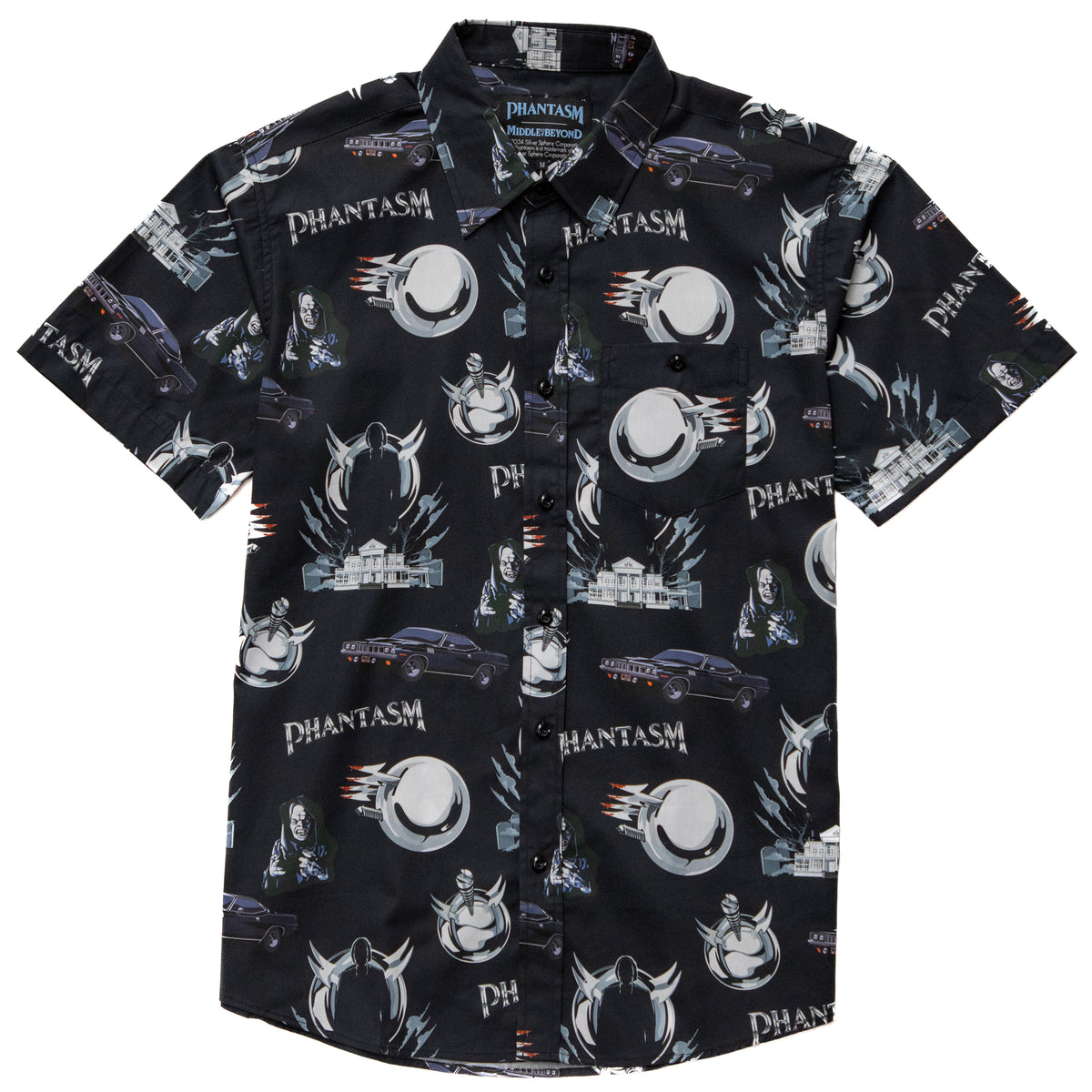 Phantasm Short Sleeve Button-Up Shirt – Middle of Beyond